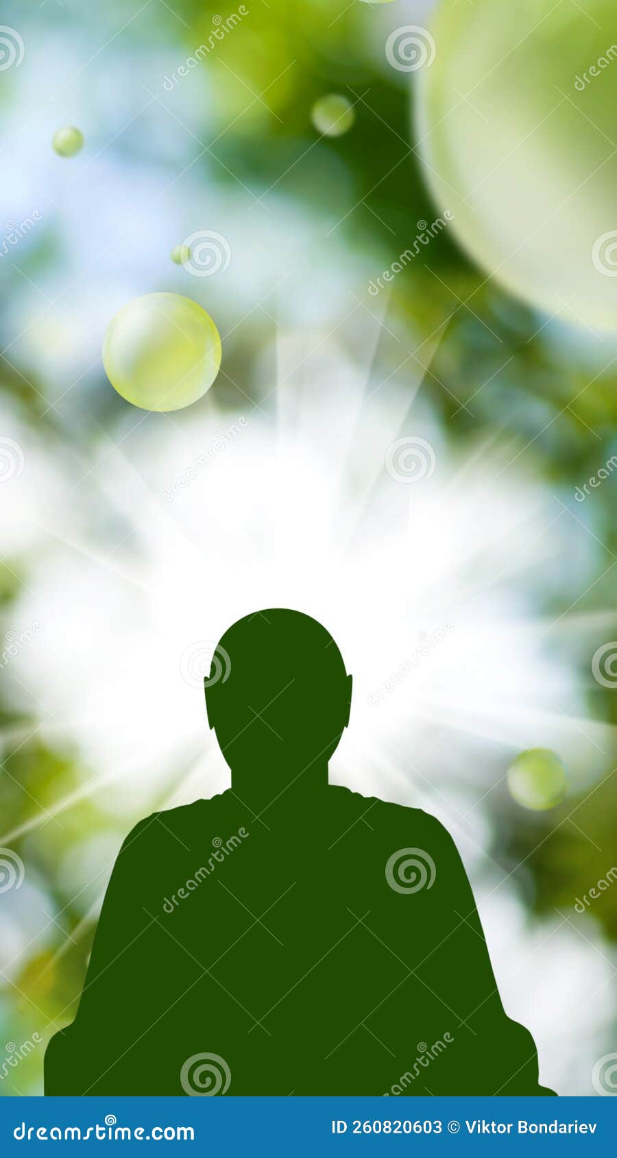 Silhouette of a Man on a Blurred Abstract Background Stock Illustration ...