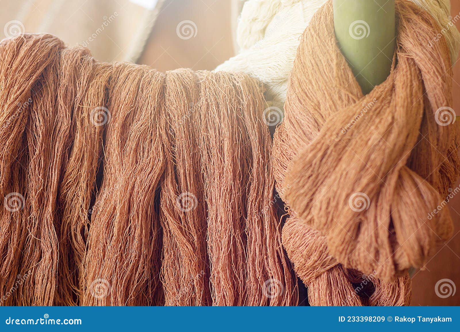 Image of Silk Threads, Fabric Dyeing, Cotton Stained by Natural Subject ...