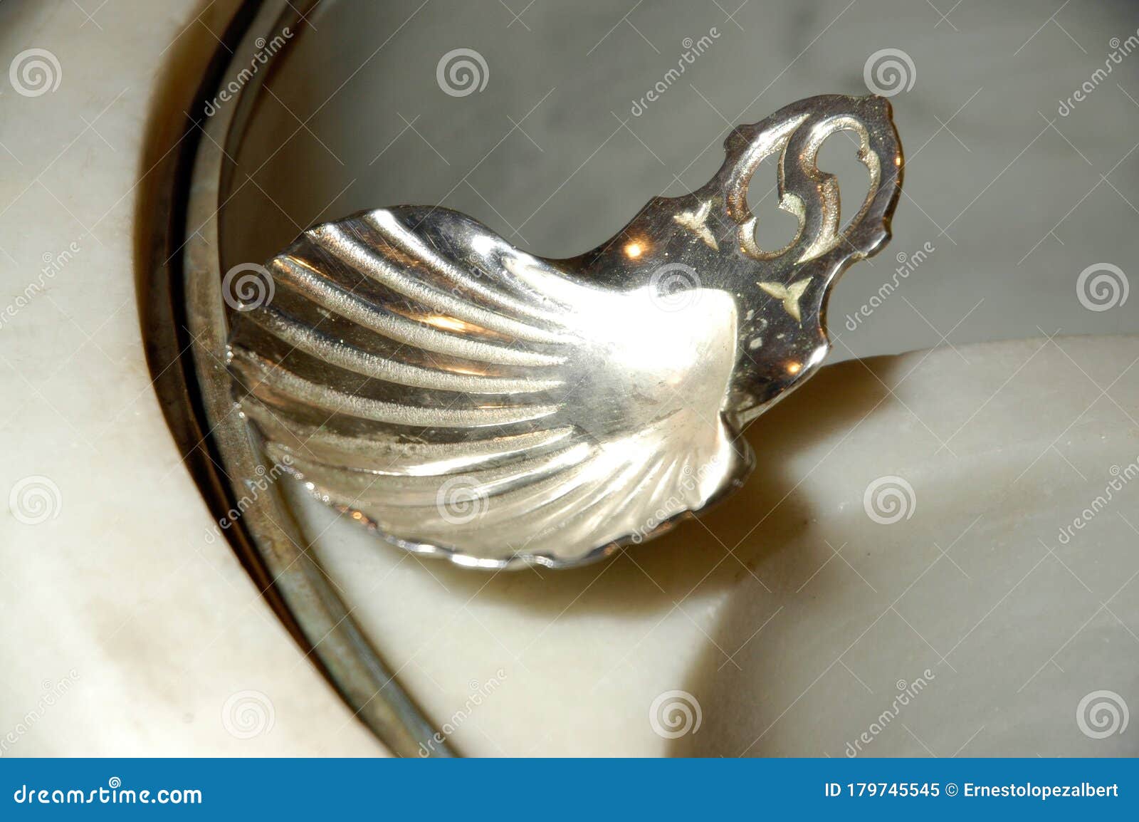 Silver Shell Used for the Christian Ritual of Baptism Stock Image ...