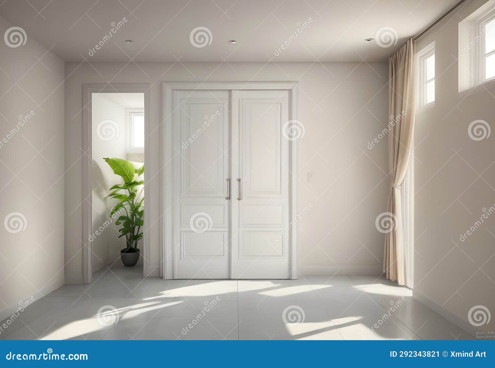 Image of Simple Empty Room Ai Generated Stock Illustration ...
