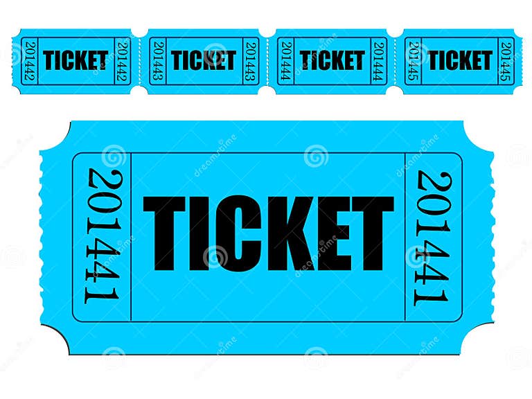 Image of Single Ticket and Strip of Tickets Stock Vector - Illustration ...