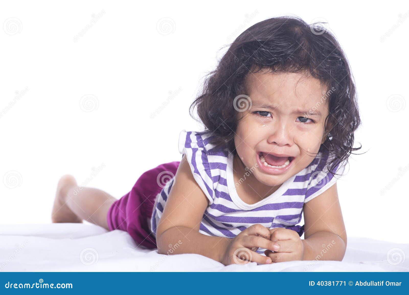 Image of Small Child is Crying White Background Stock Image - Image of ...