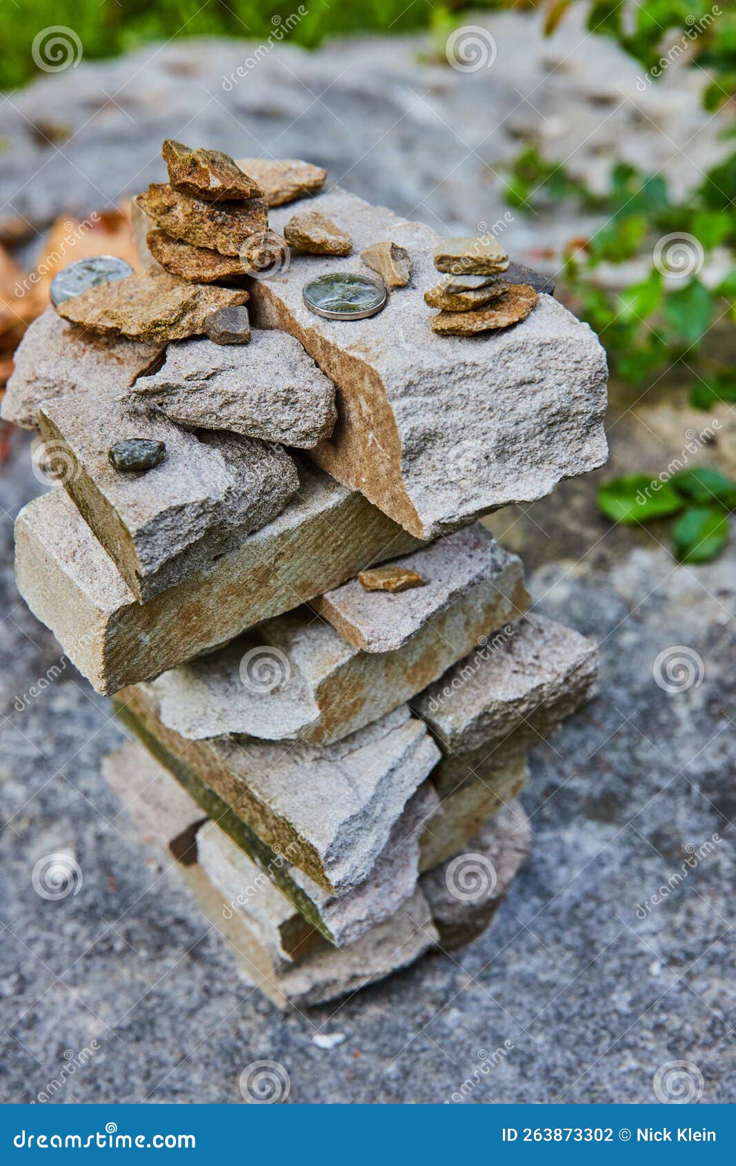 Small Rectangular Cairn Stack of Rocks Stock Photo - Image of 2022 ...