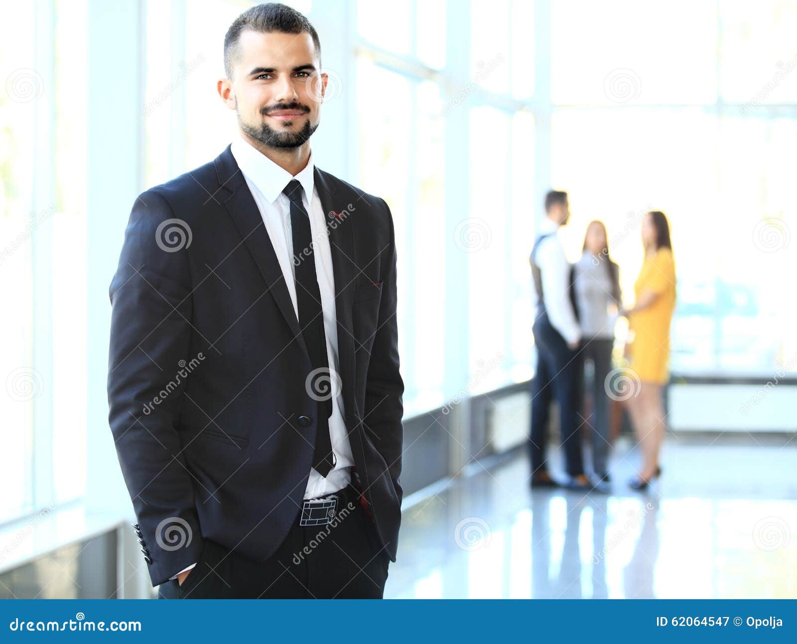 Image of Smart Young Businessmen Looking at Camera Stock Image - Image ...