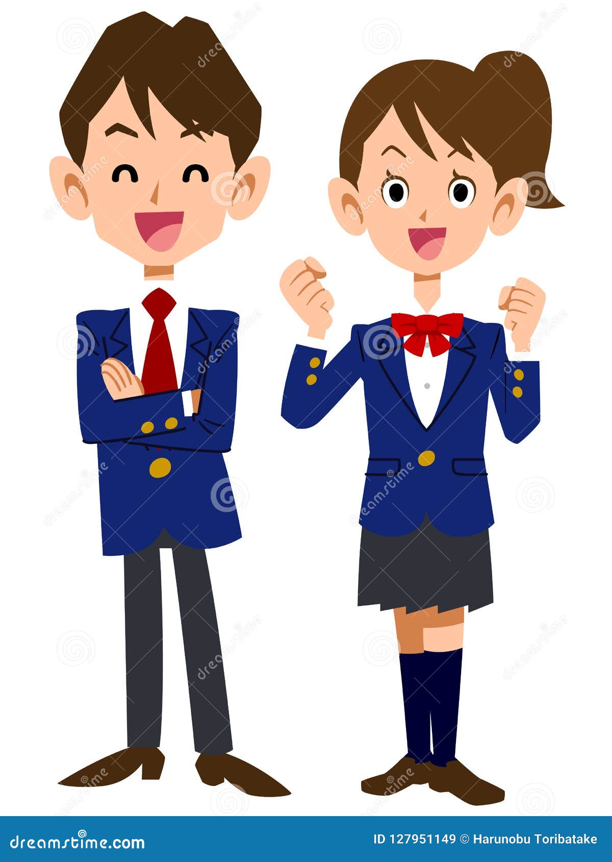 The Image of Smiley Students Stock Vector - Illustration of junior ...