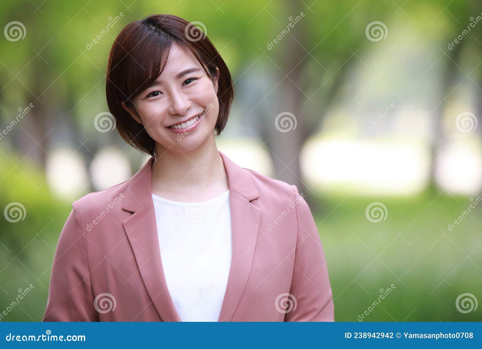 Smile female employee stock photo. Image of adolescent - 238942942