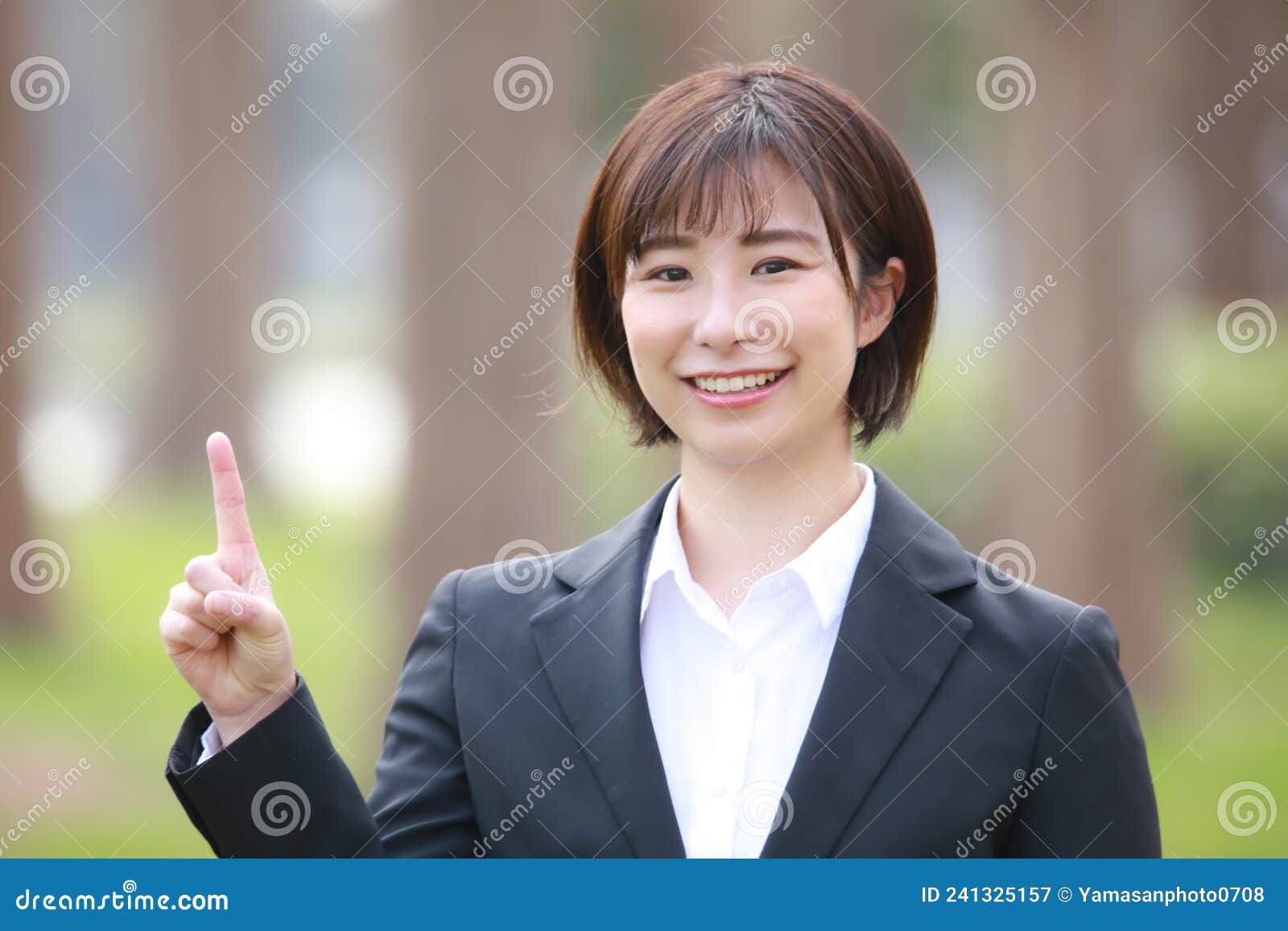 Smiley Female Office Worker Stock Image - Image of female, landscape ...