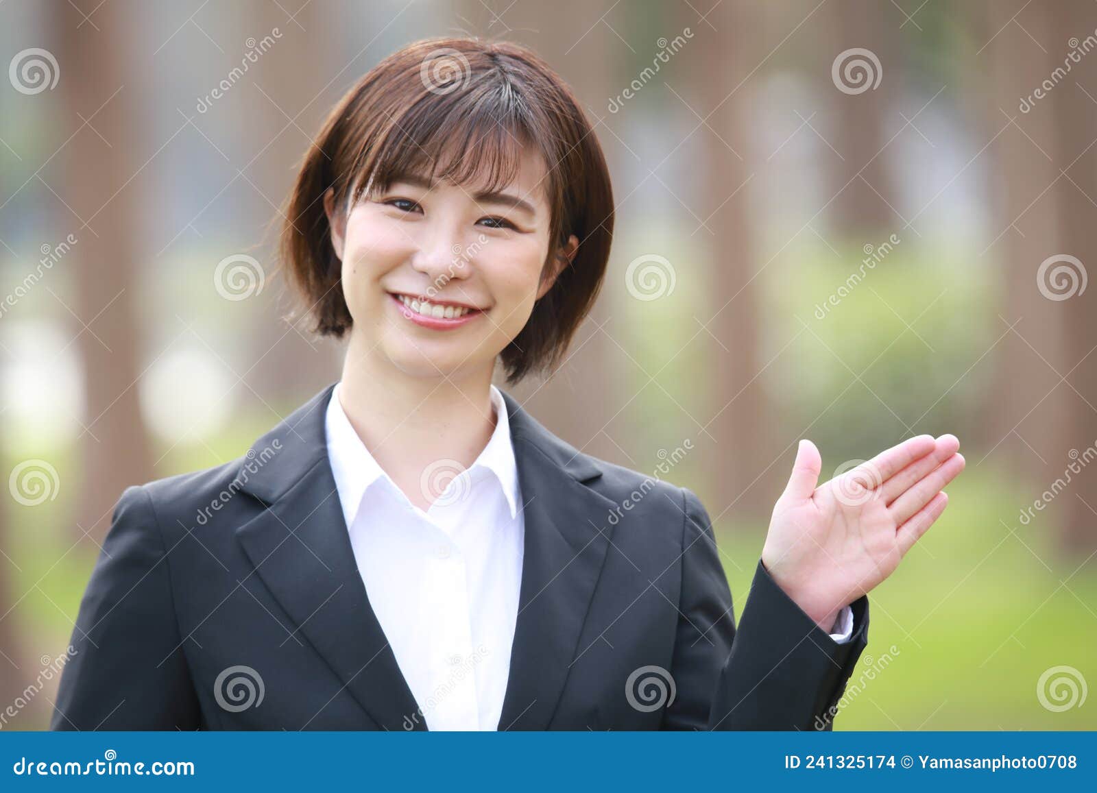 Smiley Female Office Worker Stock Photo - Image of japanese, business ...