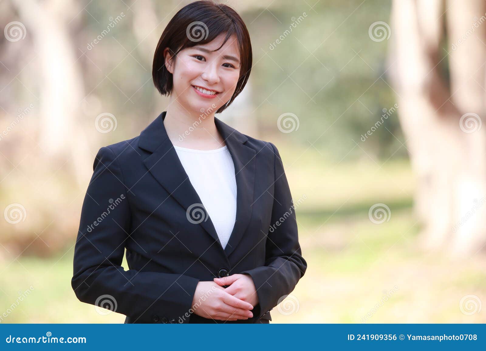 Smiley Female Office Worker Stock Photo - Image of businessman, office ...