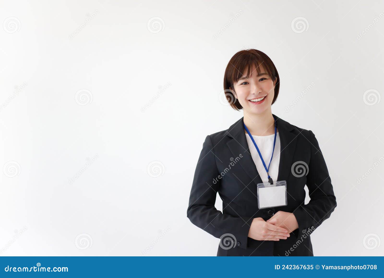 Smiley Female Office Worker Stock Image - Image of hunting, asia: 242367635
