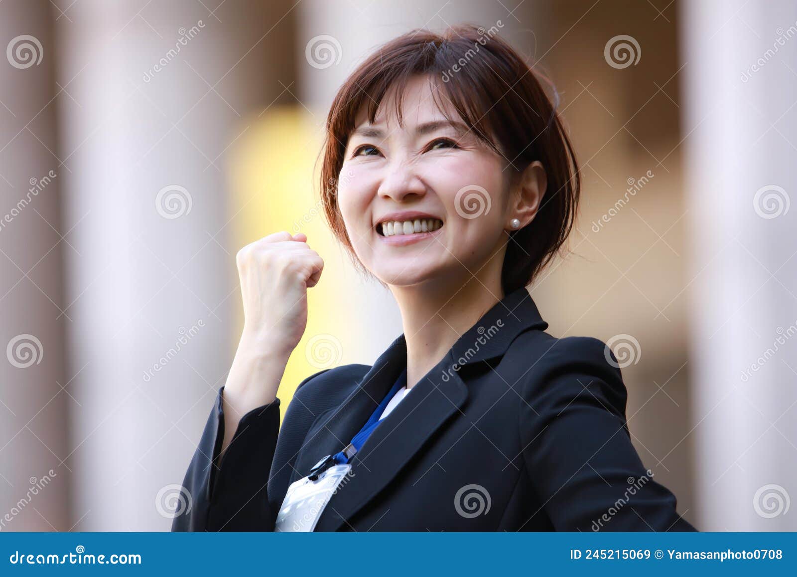 Smiley Female Office Worker Stock Image - Image of daytime, adult ...
