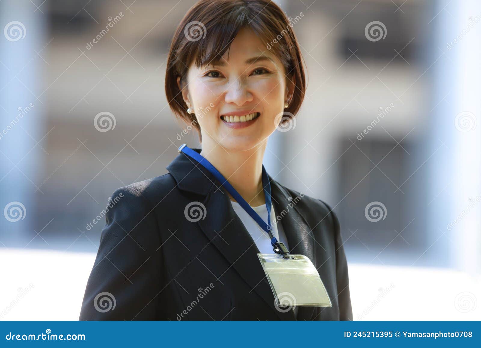 Smiley Female Office Worker Stock Image - Image of space, bright: 245215395