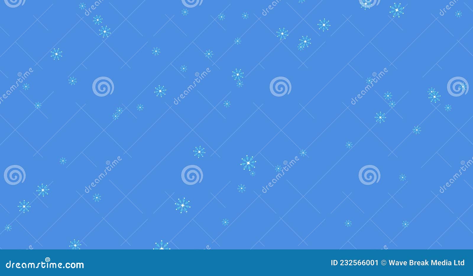 Image of Snow Falling on Blue Background Stock Illustration ...