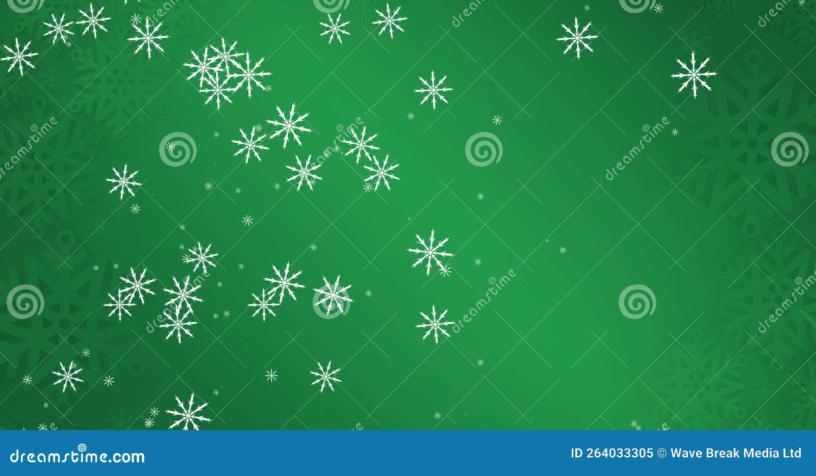 Image of Snow Falling on Green Background Stock Illustration ...