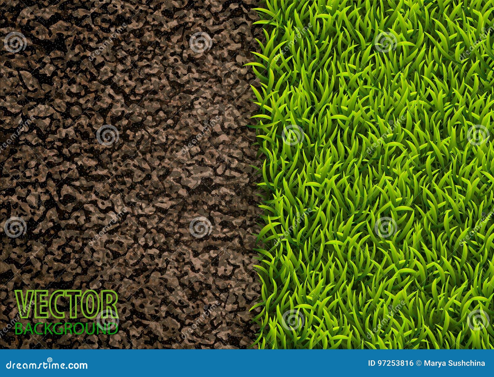 Image of Soil and Green Grass Texture. Natural Texture. Overhead View ...