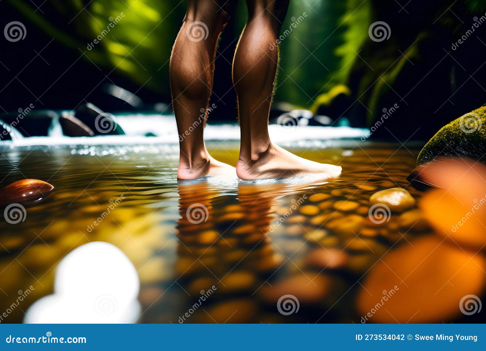 Soaking Feet In Bowl With Aromatic Water Spa Salon Vector Illustration ...