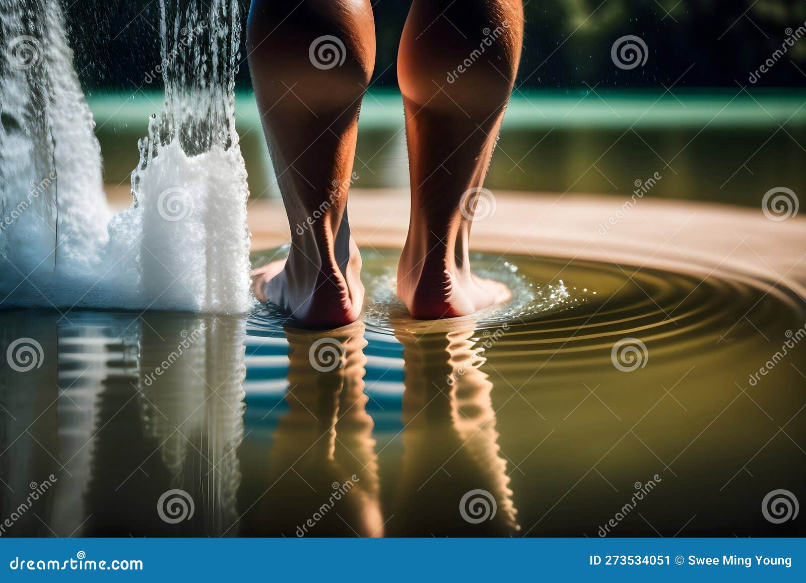 Soaking Feet In Bowl With Aromatic Water Spa Salon Vector Illustration ...