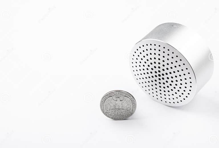 Image of Sound Speaker Coin White Background Stock Photo - Image of ...