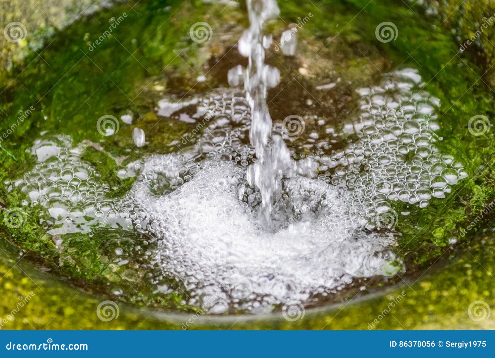 Source of Drinking Water in the Stone Close Up Stock Photo - Image of ...