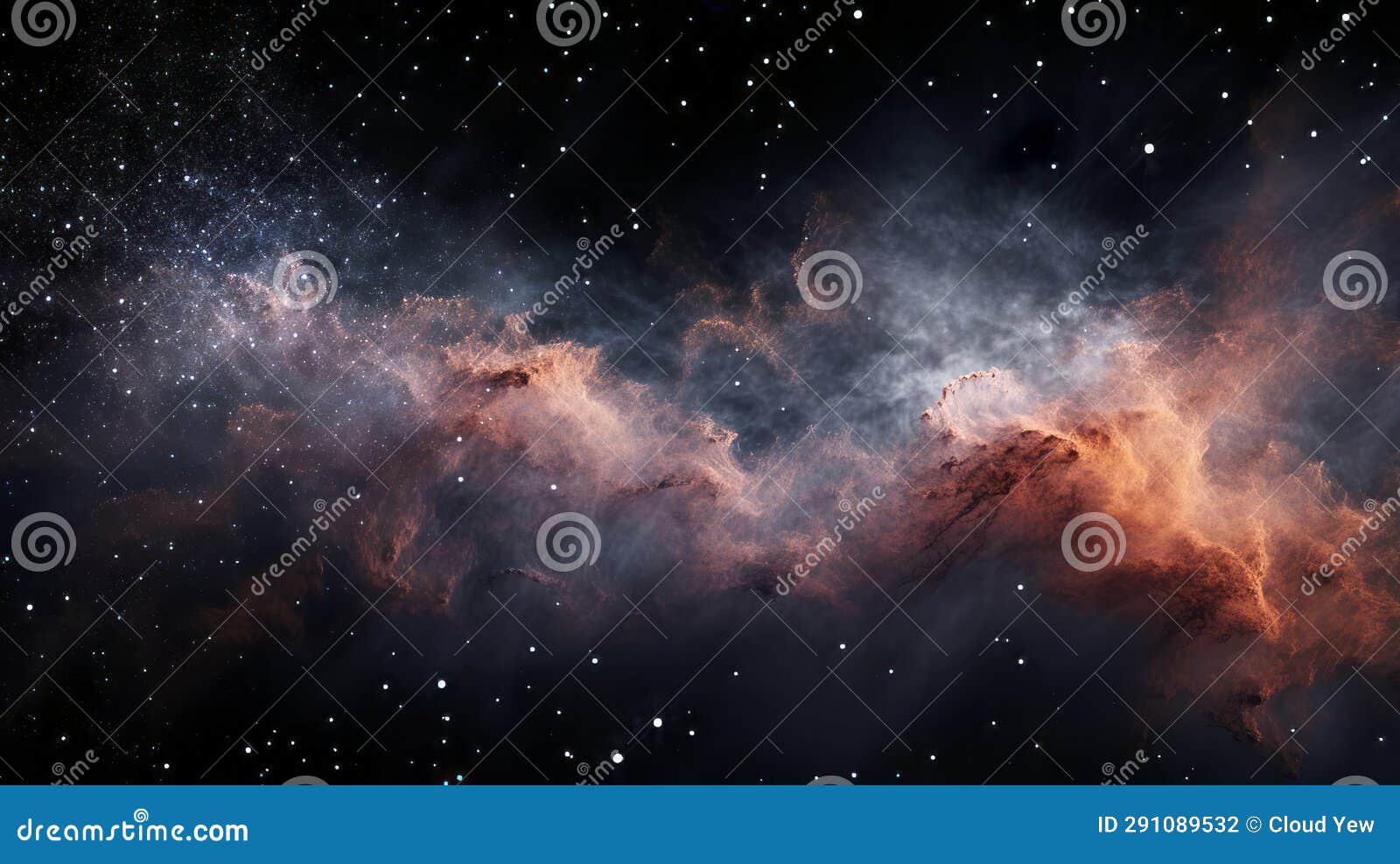 Image of a Space Scene with Stars Stock Illustration - Illustration of ...