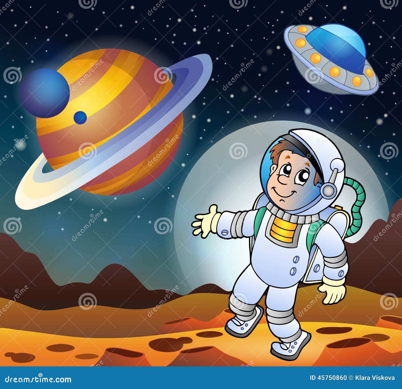 Space Theme Illustration | CartoonDealer.com #101164125