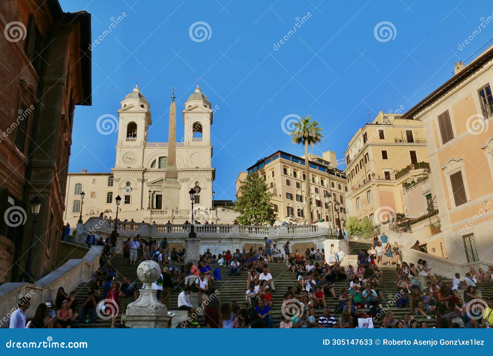 Image of the Spanish Steps in Rome Stock Image - Image of cathedral ...