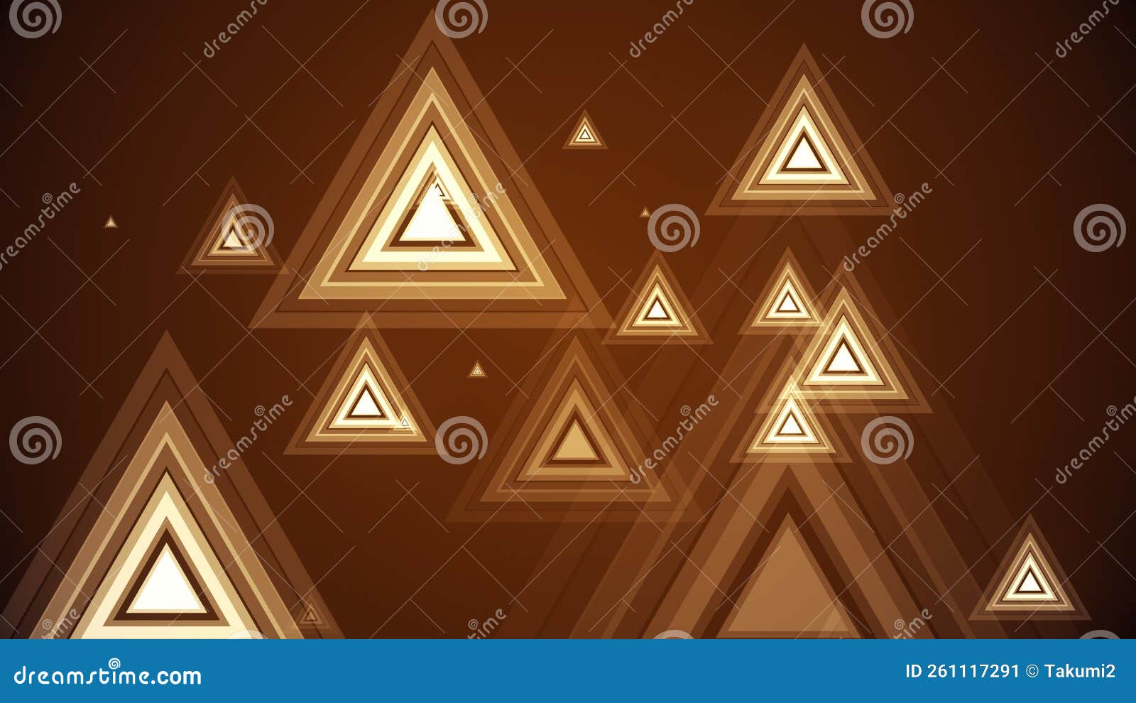 Triangles Spring Up on a Colorful Background Stock Illustration ...