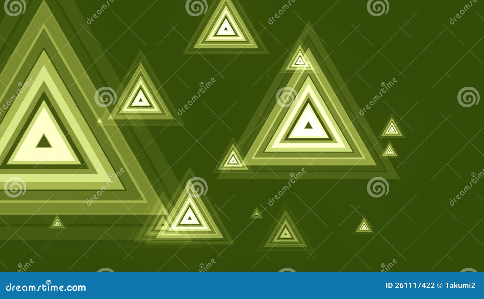 Triangles Spring Up on a Colorful Background Stock Illustration ...