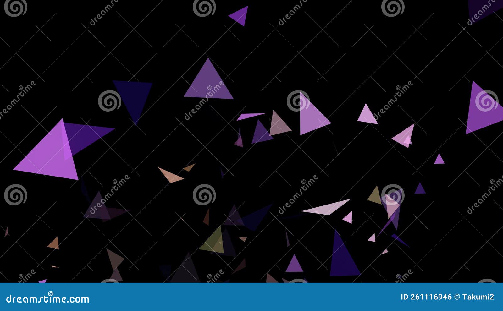 Triangle Springs Up on a Black Background Stock Illustration ...