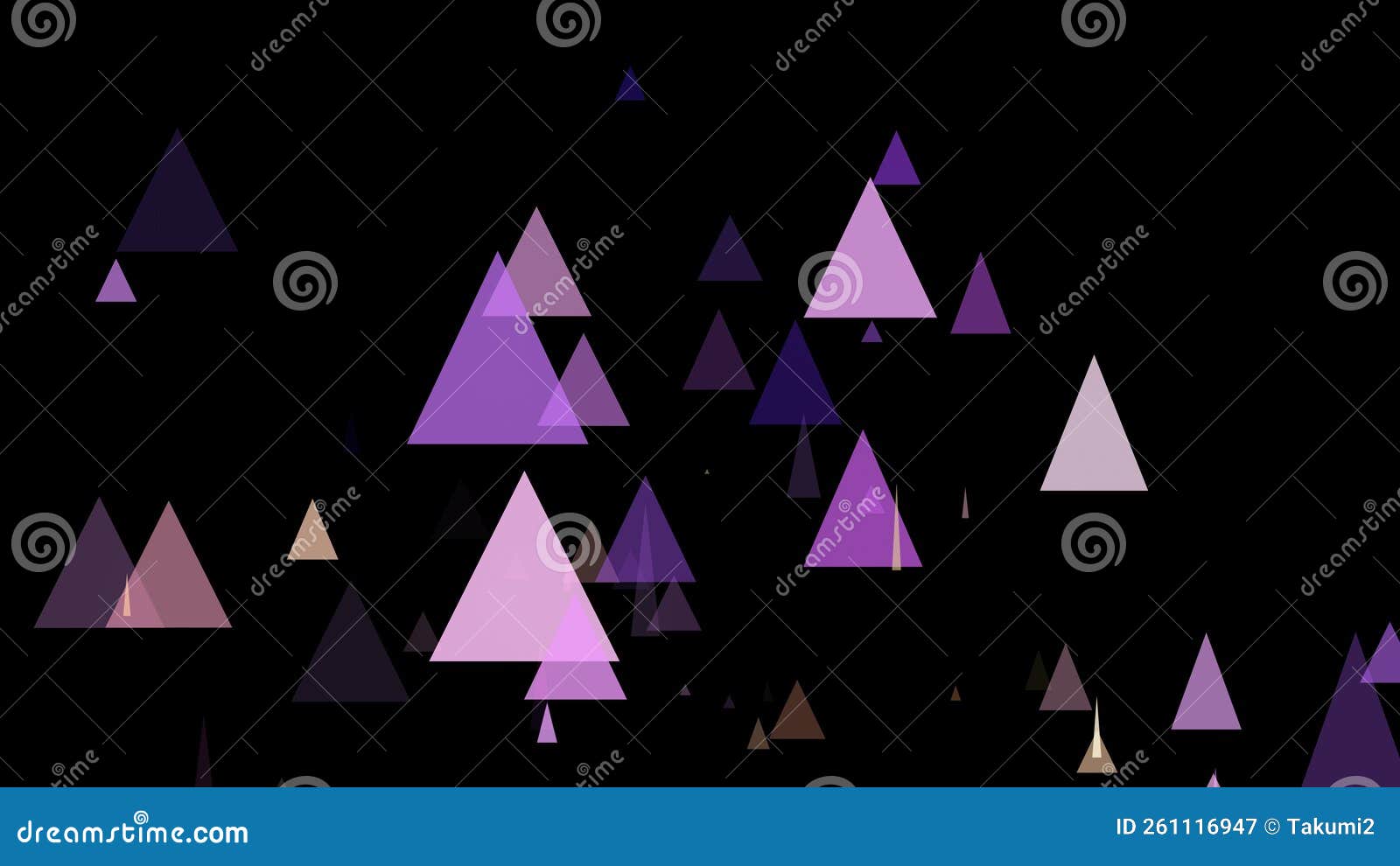 Triangle Springs Up on a Black Background Stock Illustration ...