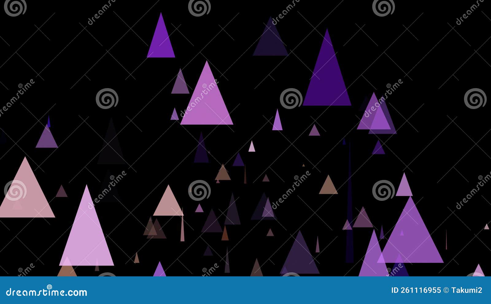 Triangle Springs Up on a Black Background Stock Illustration ...