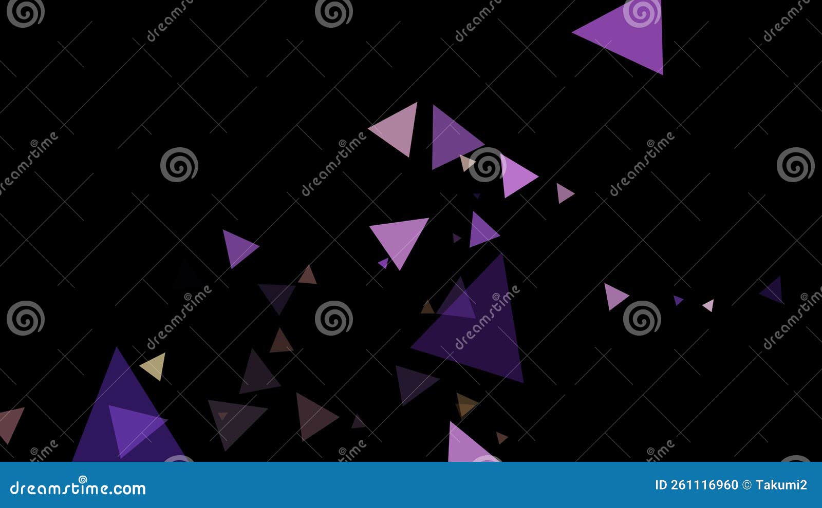 Triangle Springs Up on a Black Background Stock Illustration ...