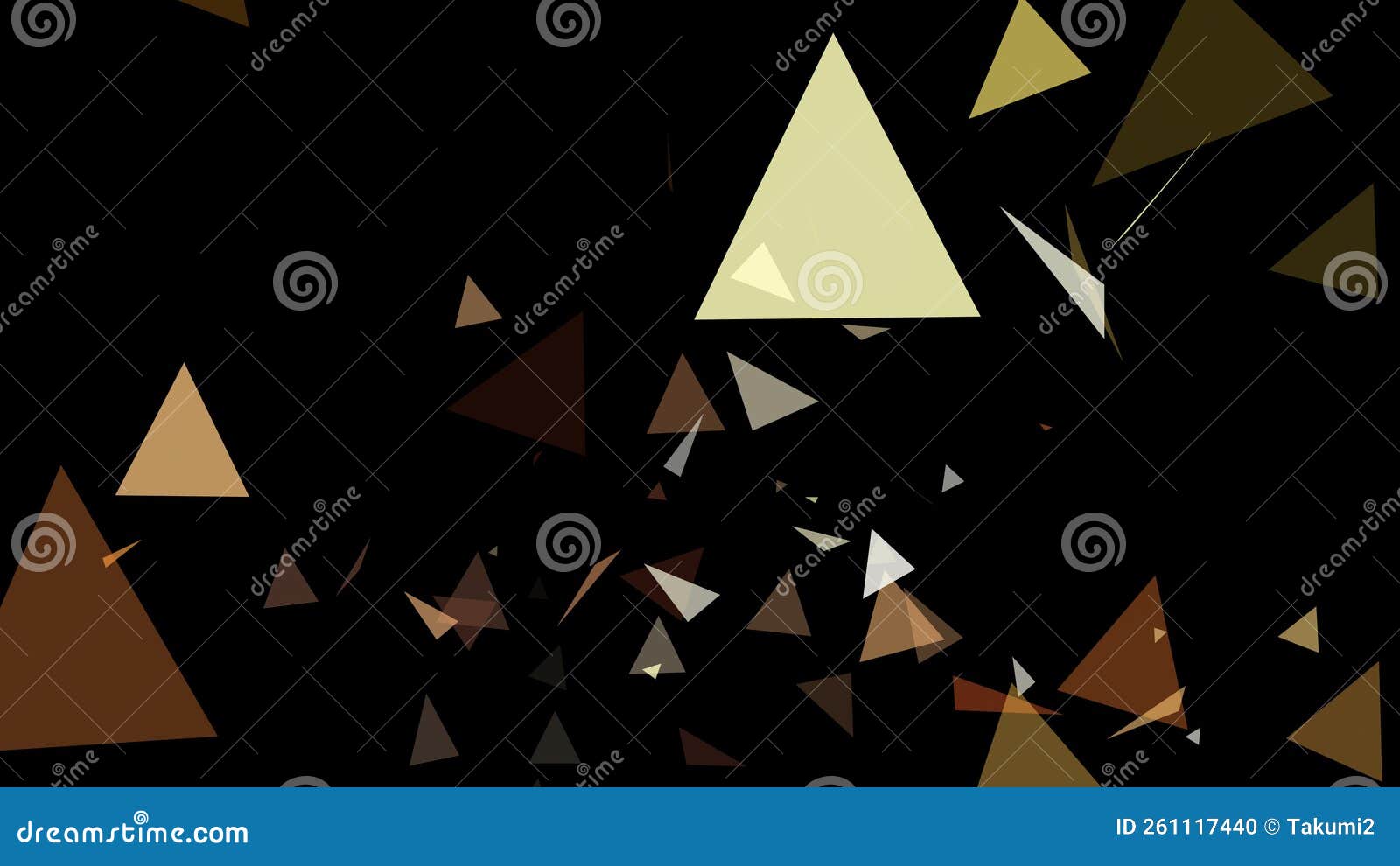 Triangle Springs Up on a Black Background Stock Illustration ...