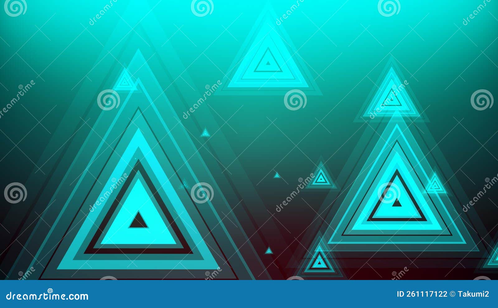 Triangles Spring Up on a Colorful Background Stock Illustration ...