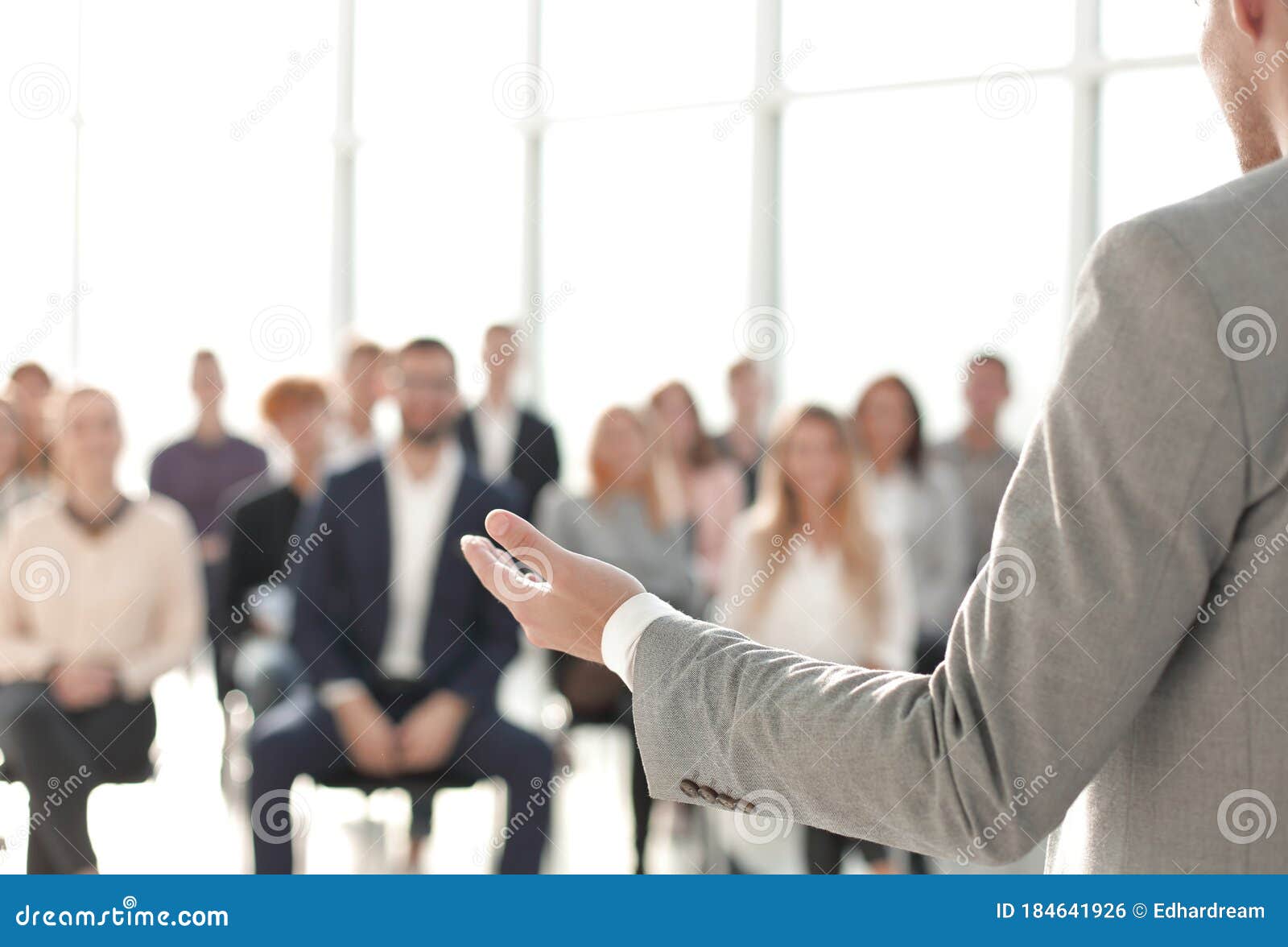 Image of a Speaker Giving a Lecture at a Business Seminar Stock Photo ...