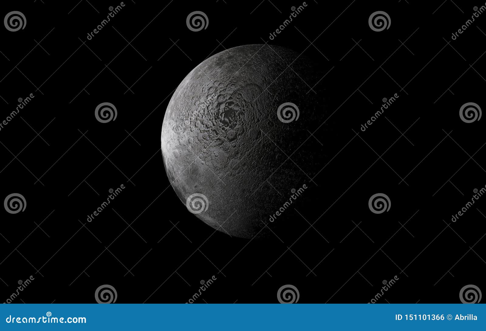 The Image of the Sphere and the Surface of the Moon Stock Illustration ...