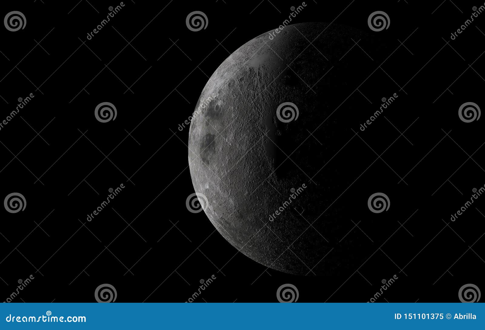 The Image of the Sphere and the Surface of the Moon Stock Illustration ...