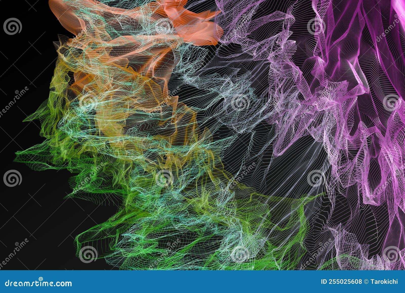 An Image of a Spider Web. Futuristic Image. Different Dimensional Space ...