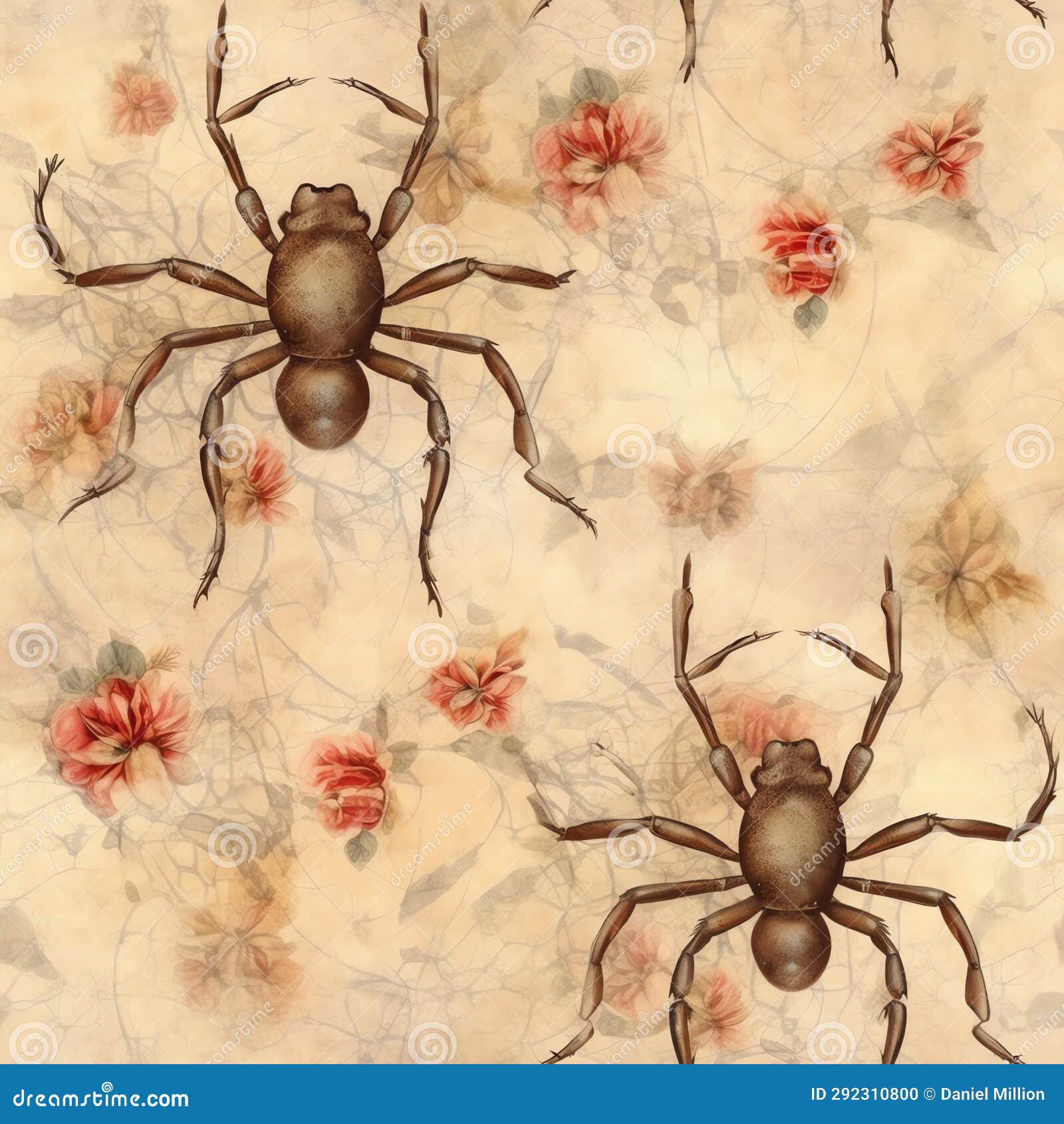 Spiders, Vintage Illustration | CartoonDealer.com #163343008