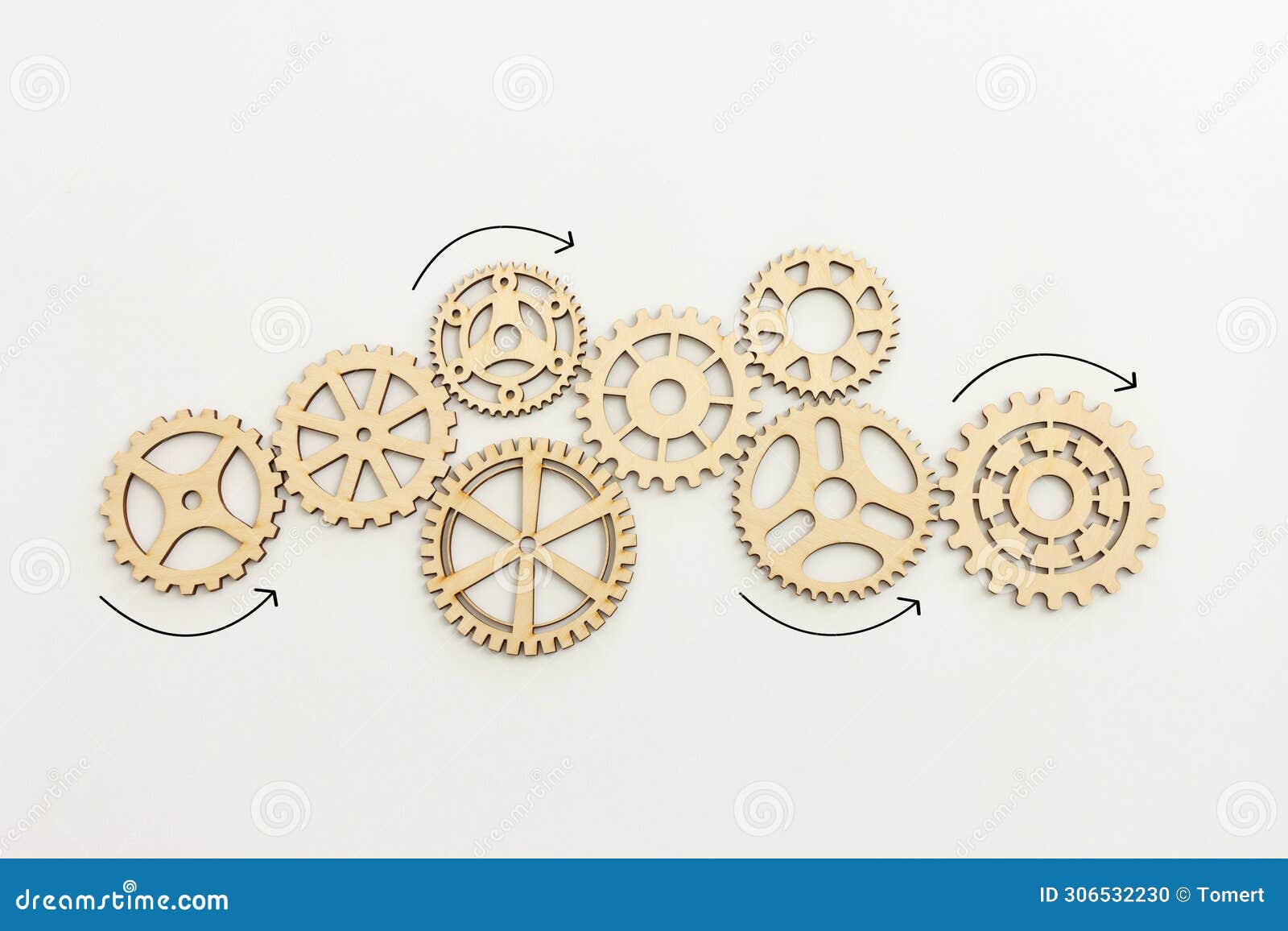 Image of Spinning Gears on a White Background Stock Photo - Image of ...