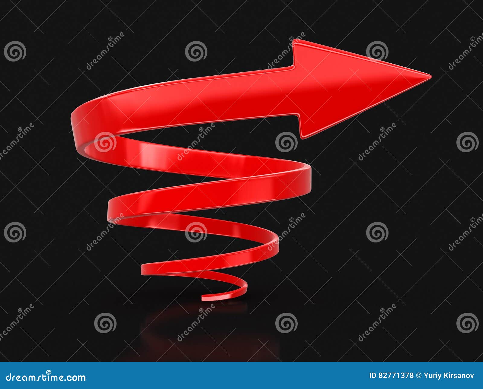 Image of Spiral arrow. stock illustration. Illustration of isolated ...