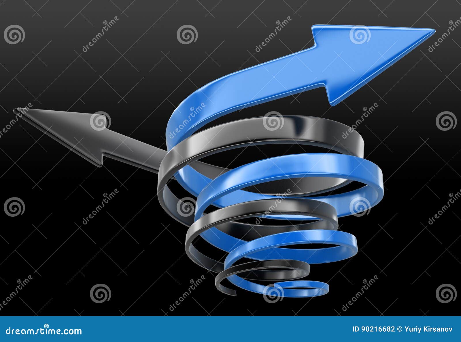 Image of Spiral arrow stock illustration. Illustration of curve - 90216682