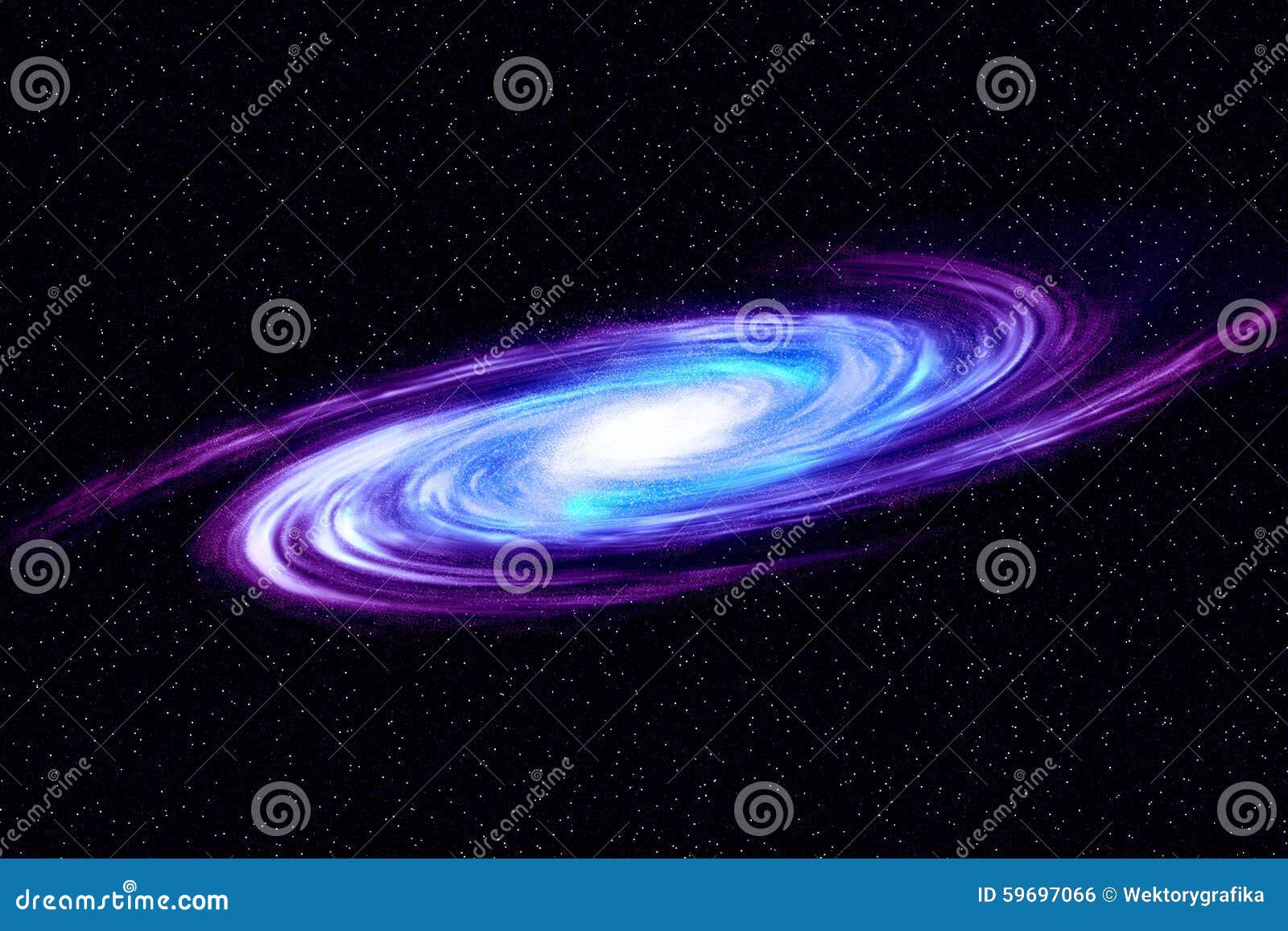 Image of Spiral Galaxy. Spiral Galaxy in Deep Space with Star Field ...