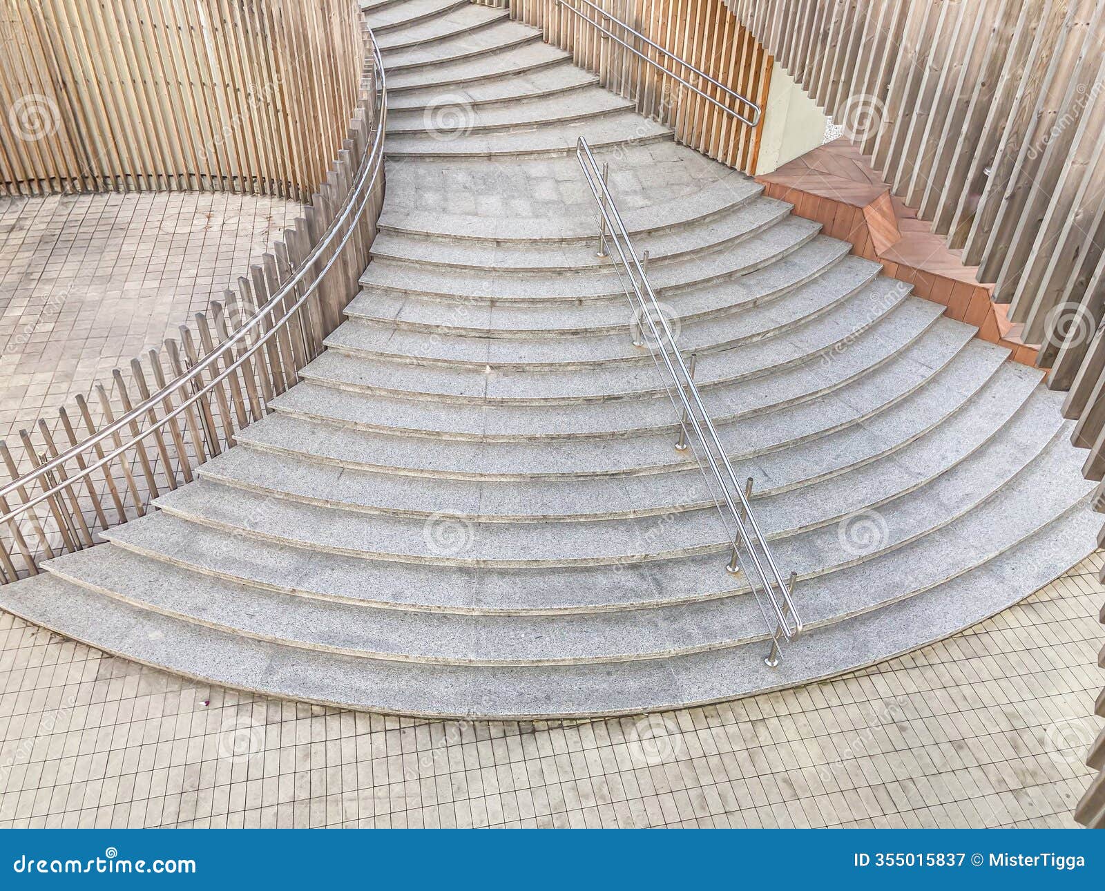 Image of a Spiral Staircase Made from Concrete or Stone, with a ...