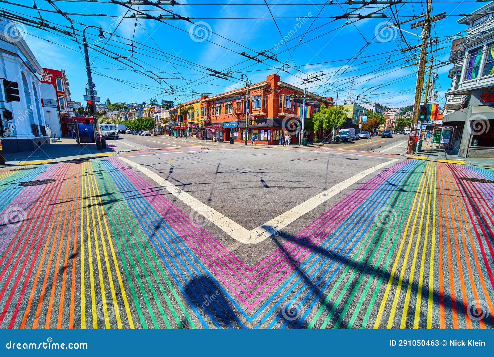 Split View of All Four Rainbow Crosswalks in Castro District and Three ...