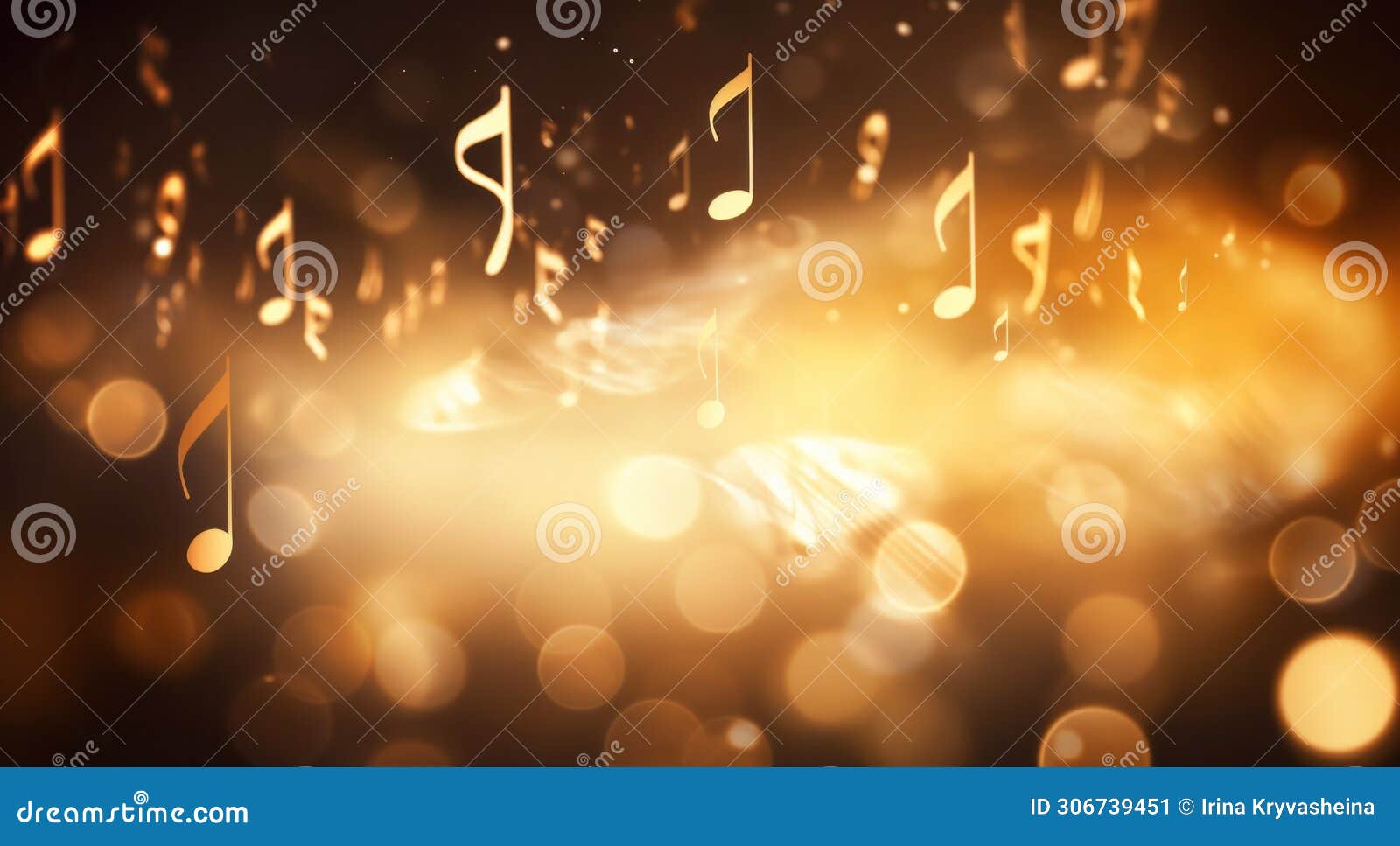 An Image with Sporadic Music Notes Flying Up, Stock Illustration ...