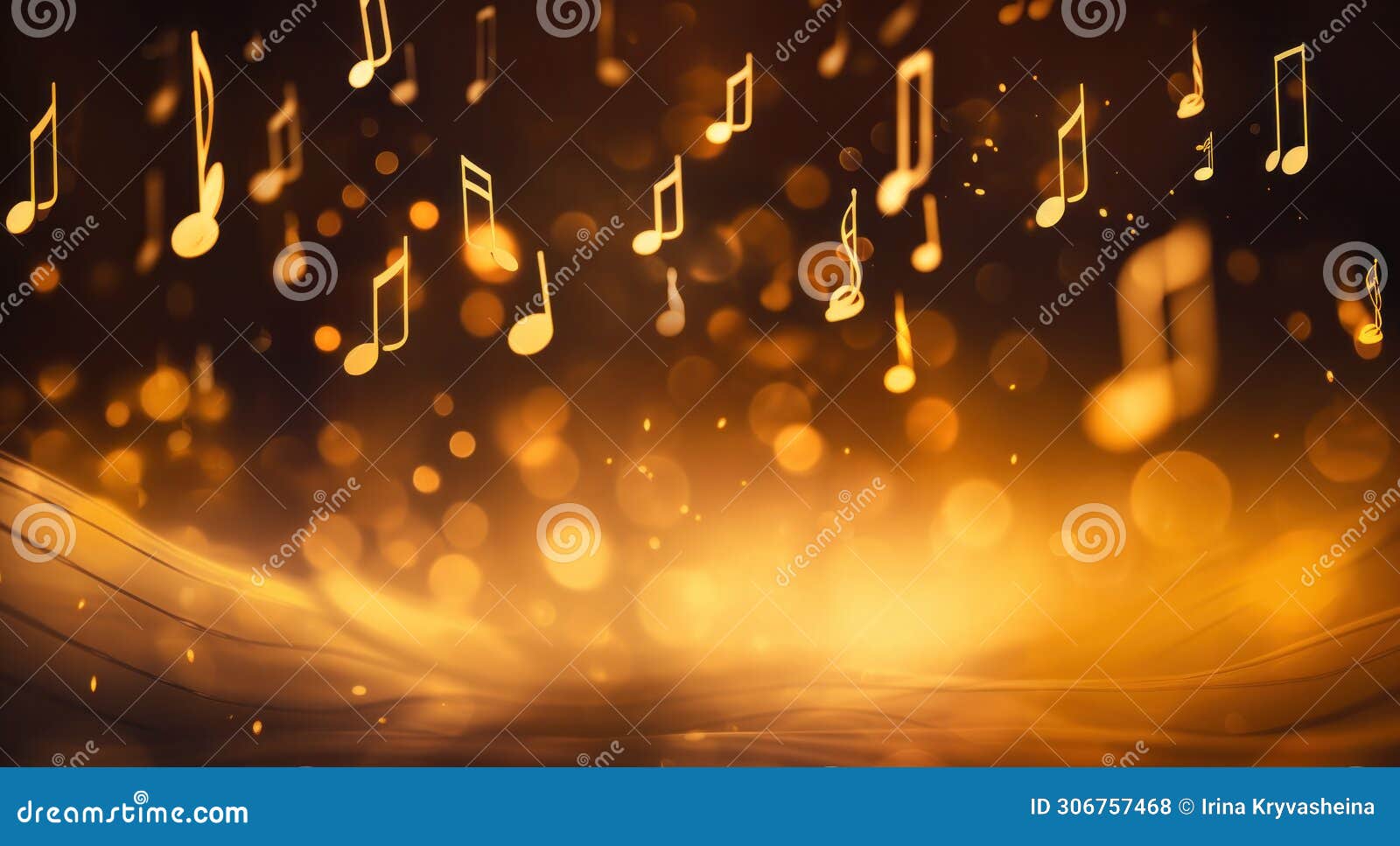 An Image with Sporadic Music Notes Flying Up, Stock Illustration ...