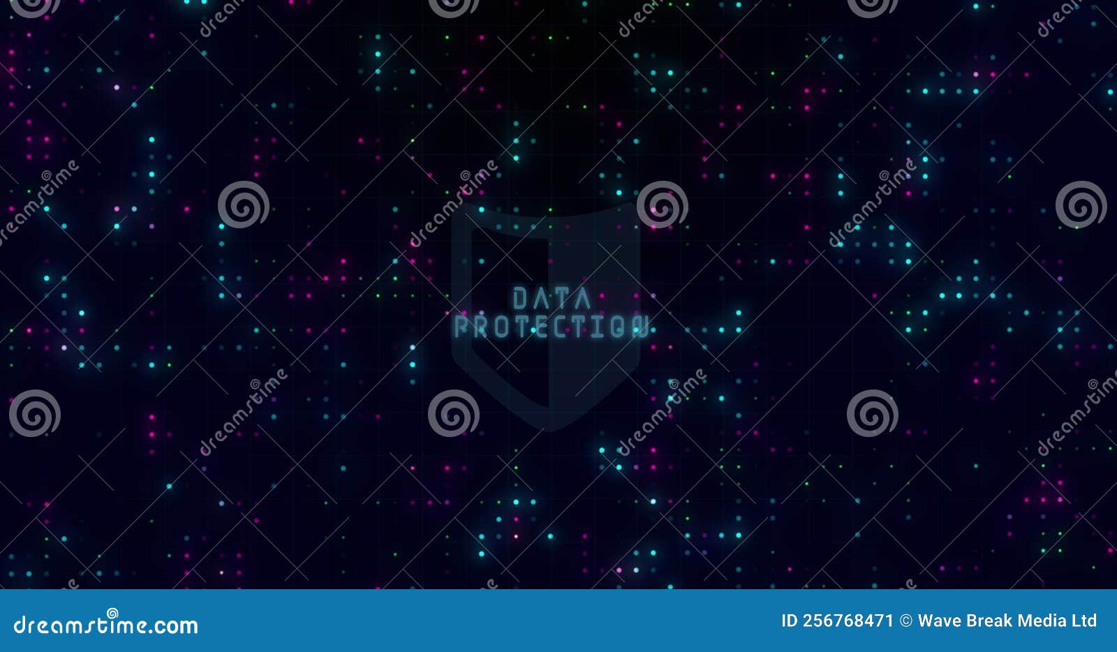 Image of Spots Over Data Processing Stock Illustration - Illustration ...