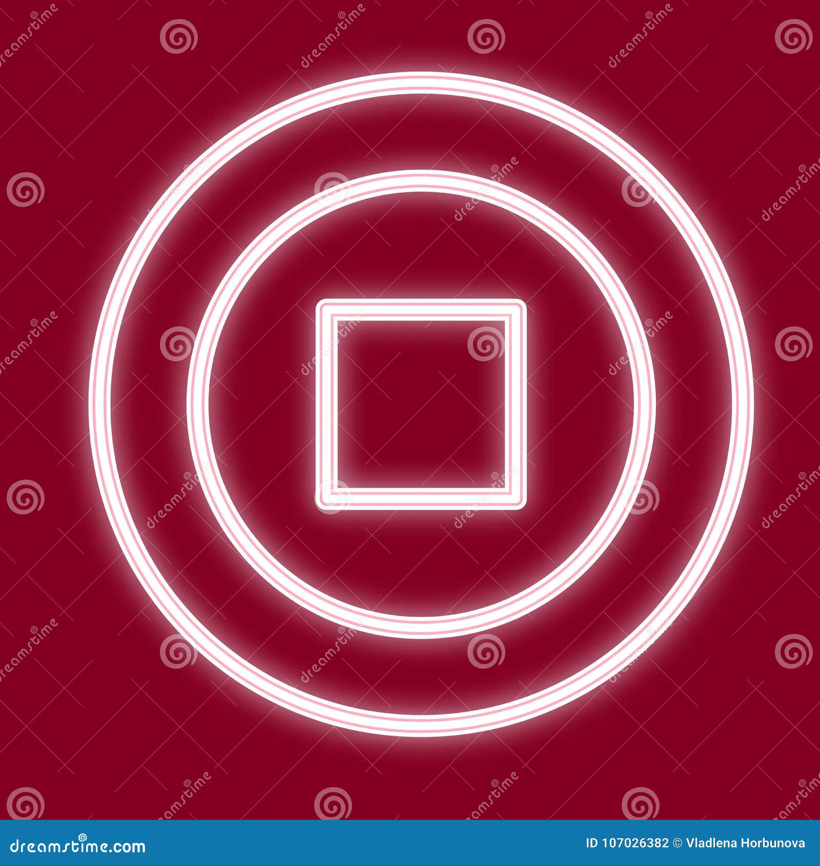 The Image of the Square in the Circle Stock Vector - Illustration of ...