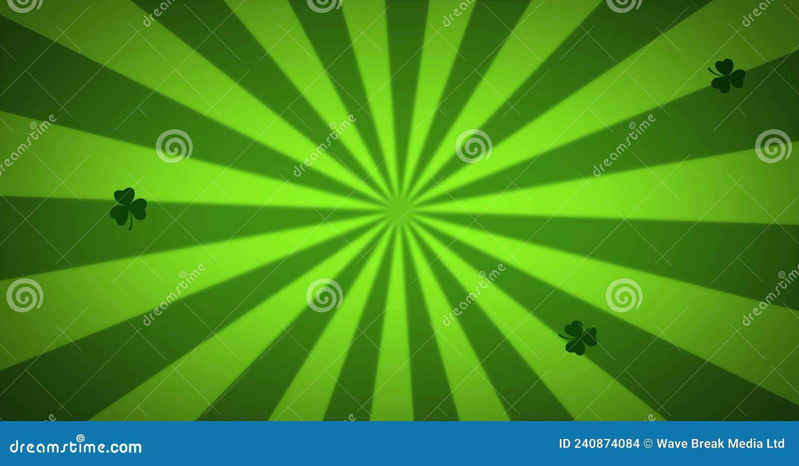 Image of St Patricks Day Multiple Floating Green Shamrocks Falling ...